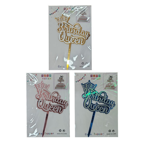 AFC Trading. Birthday Queen cake topper