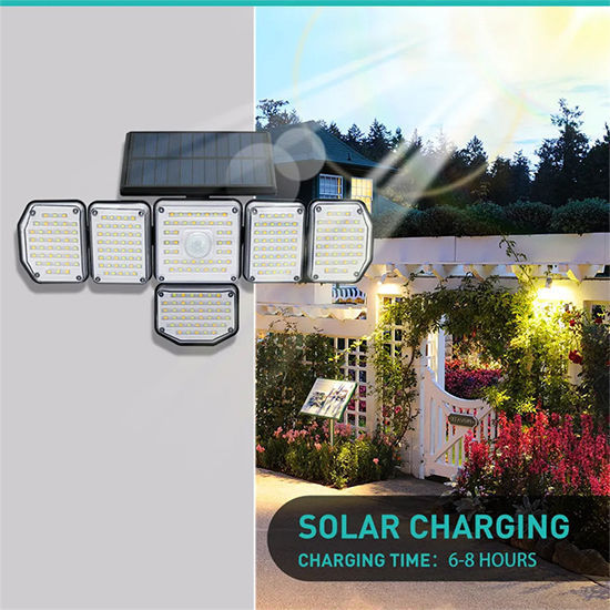 AFC Trading. Solar Wall Light 6 Sides W/PIR Sensor + Remote (White ...