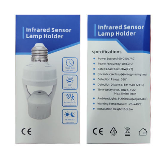 AFC Trading. Infrared Sensor Lamp Holder - E27